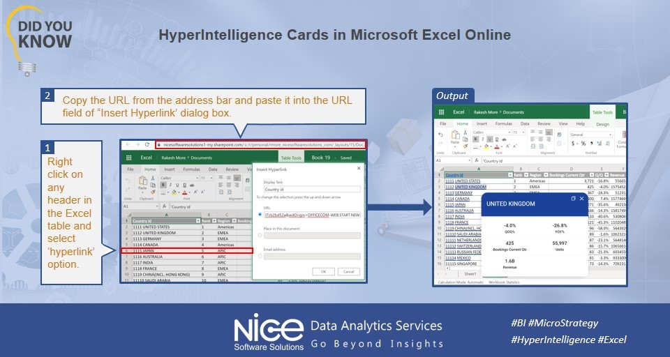 Enable HyperIntelligence Cards in Microsoft Excel Online by Nice
