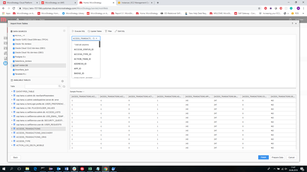 KB483411: Import Data from a SAP HANA Database into MicroStrategy Web ...