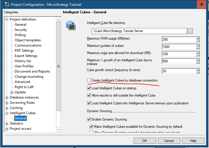 KB485673: When "Create Intelligent Cubes by database connection" is enabled, the cube published ...