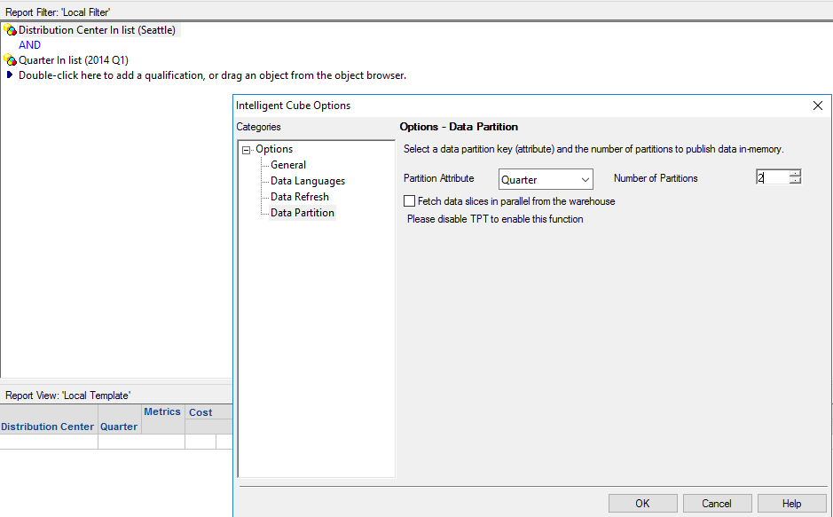 Incremental refresh report failed to insert new desc forms for a partitioned OLAP after upgrade ...