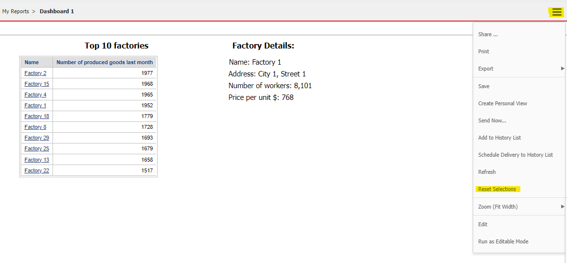 KB485724: Using grids and graphs as selectors in MicroStrategy Report ...