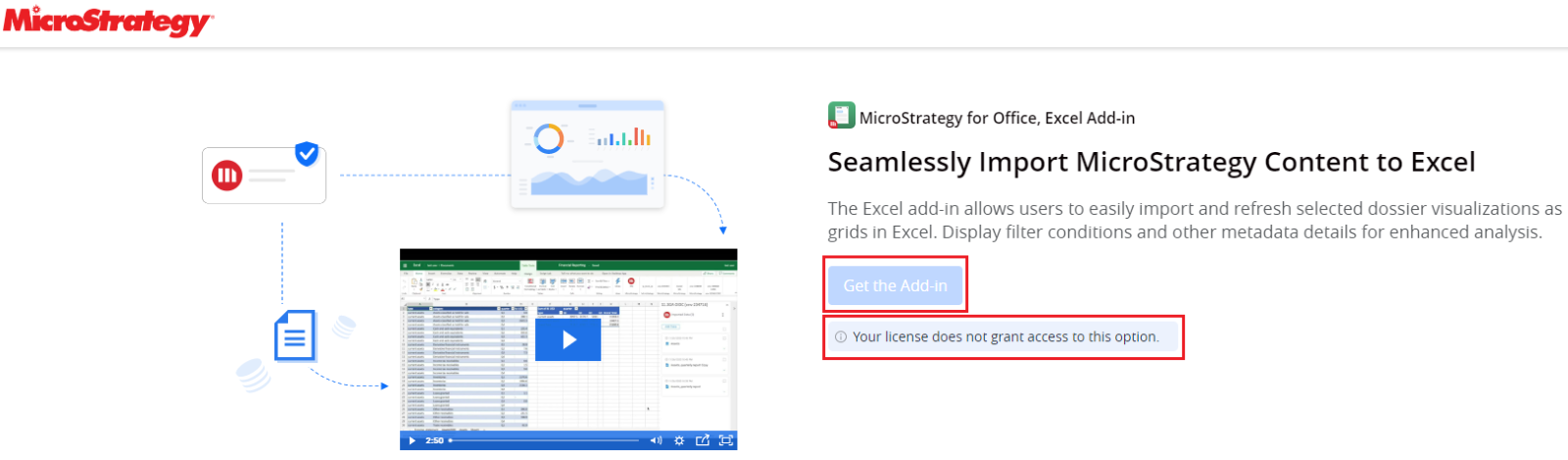 KB485755: When trying to generate the MicroStrategy for Office manifest file in MicroStrategy ...