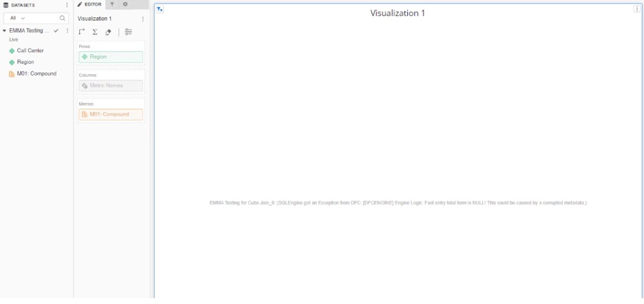 Kb485757 The Sql Engine Got An Exception From Dfc Error Appears In A Dossier Visualization
