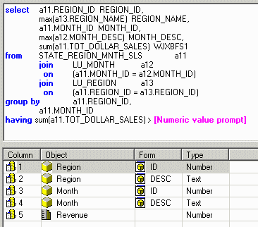 KB13611: Considerations for using optional prompts in Freeform SQL and Query Builder reports in ...