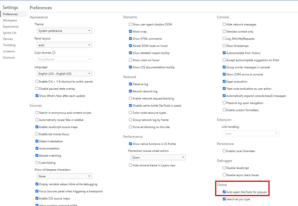 How to collect Developer Tools trace for activities in MicroStrategy Web that trigger pop-ups.