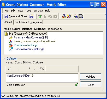 KB35923: In MicroStrategy 10.x, how to create a report that will dynamically show the distinct ...