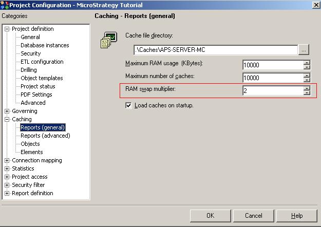 KB10933: What is the "RAM swap multiplier" setting in MicroStrategy Intelligence Server 9.x?