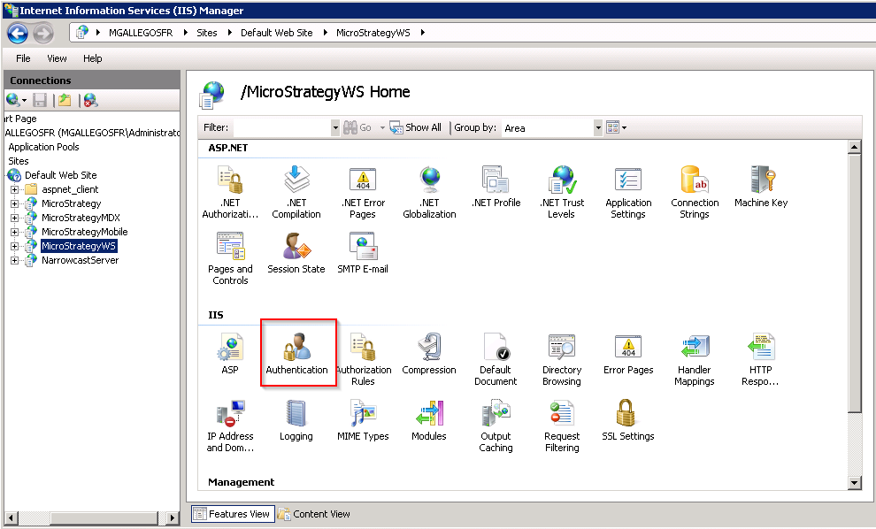 Kb9691 How To Enable Windows Authentication For Microstrategy Office In Iis