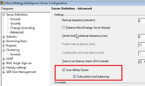 KB40623: What is the User Affinity Cluster setting in the MicroStrategy 2021 Intelligence Server ...