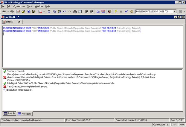 KB35540: How to publish Intelligent Cubes sequentially using ...