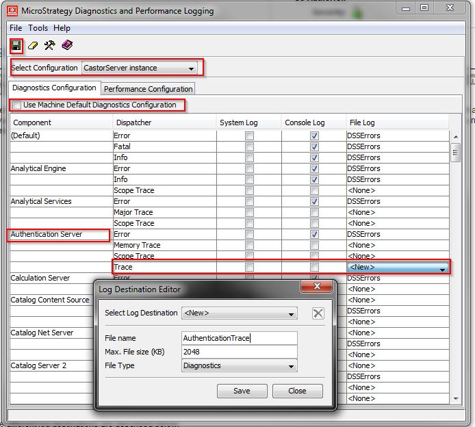 KB42880: How to turn on new traces using the Diagnostics Configuration ...