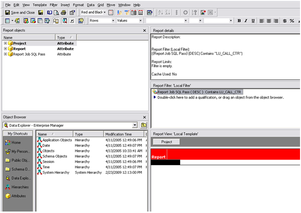 KB20682: How to obtain a list of reports that access a specific database warehouse table by ...