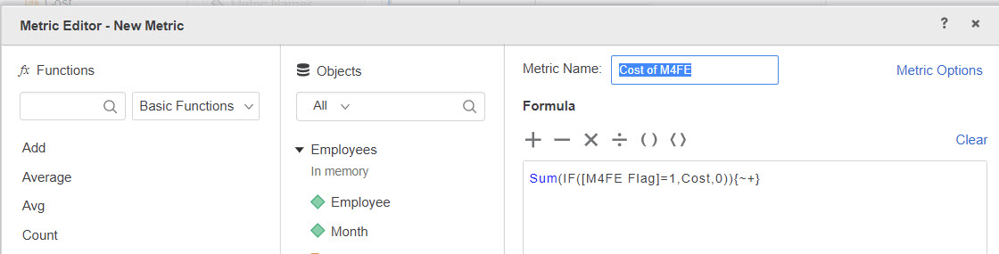 Conditional Metrics (with filters) in Dossiers