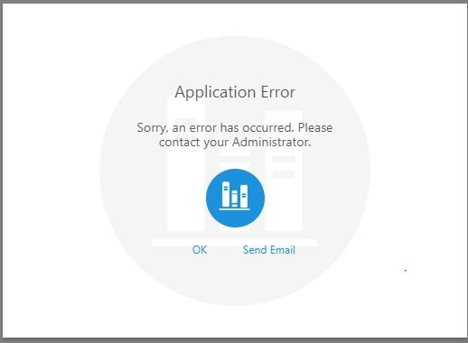 KB442074 : "Application Error : Sorry, an error has occurred. Please ...