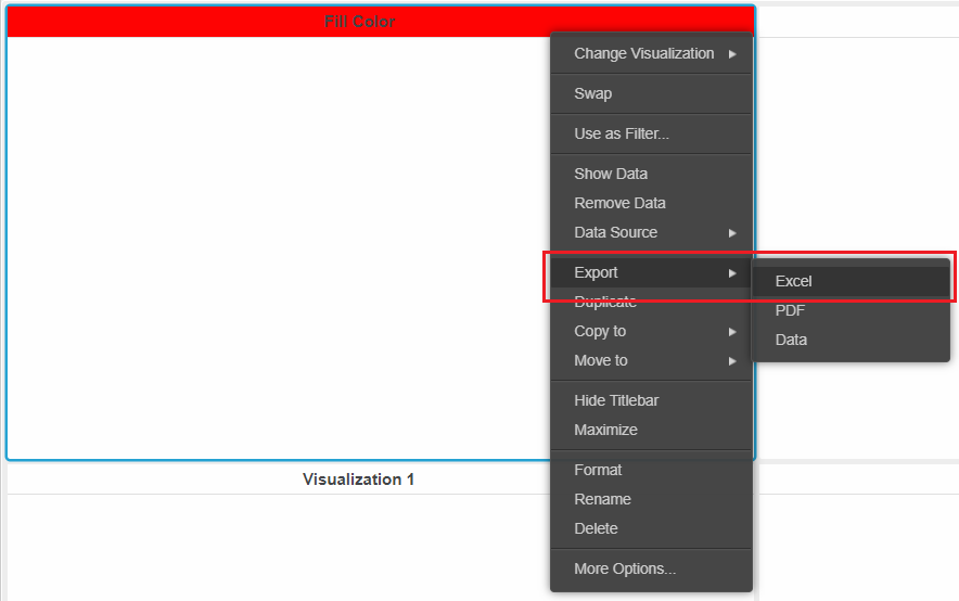 KB441142: The fill color for a grid visualization is not exported to Excel from a Visual Insight ...