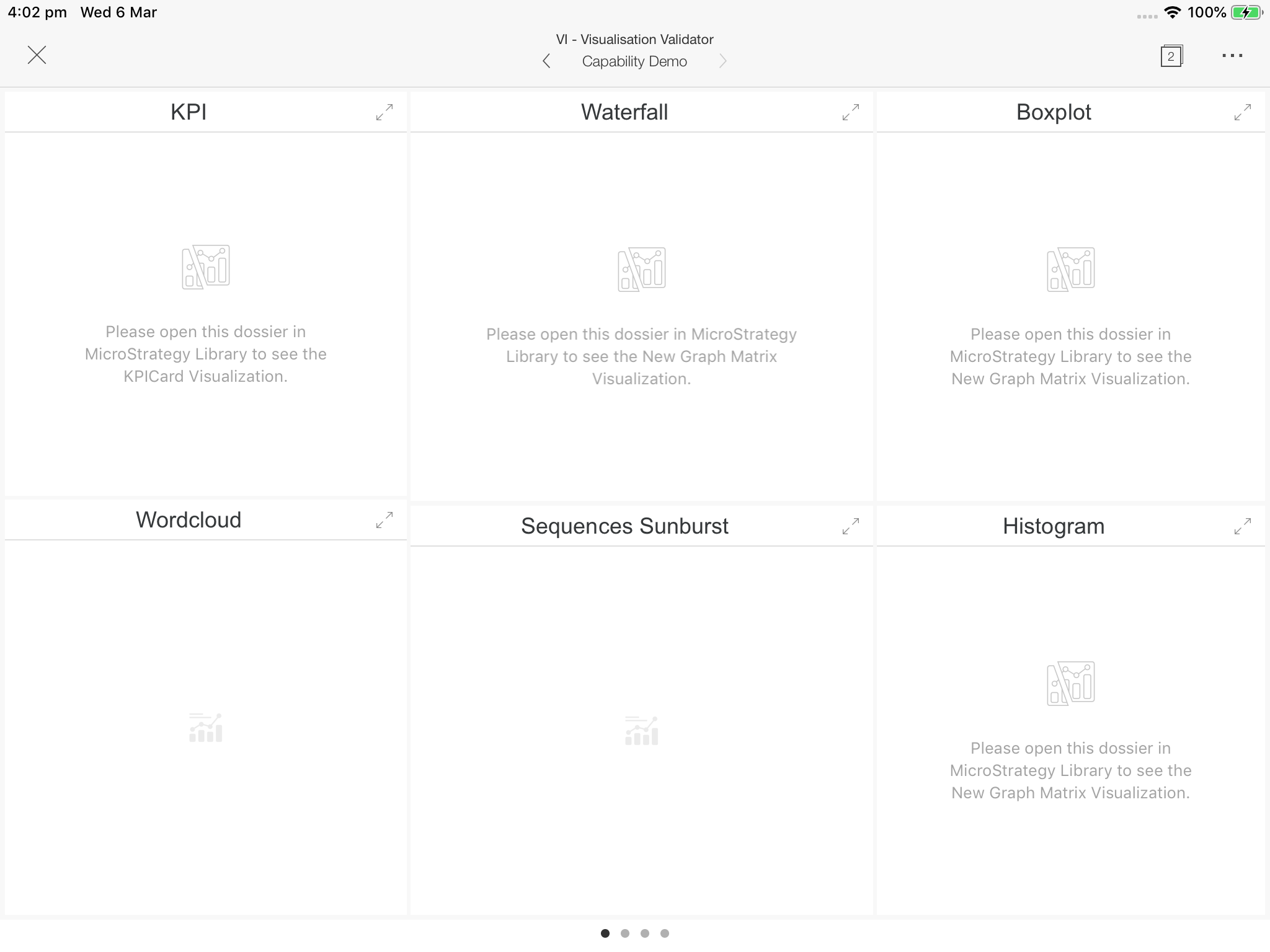 Error "Please open this dossier in MicroStrategy Library to see the New ...
