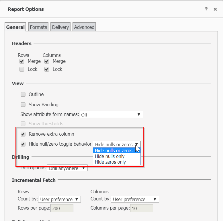 KB440049: Individual metric columns hidden with all zero or null values in MicroStrategy 10.9 ...