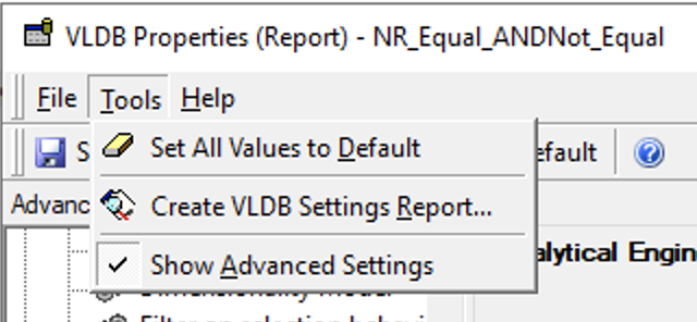 Disable Parameterized Queries At Report Level