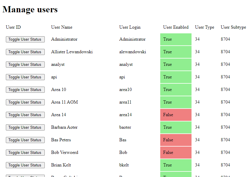 Custom Web interface for object management (using Python, Flask and ...