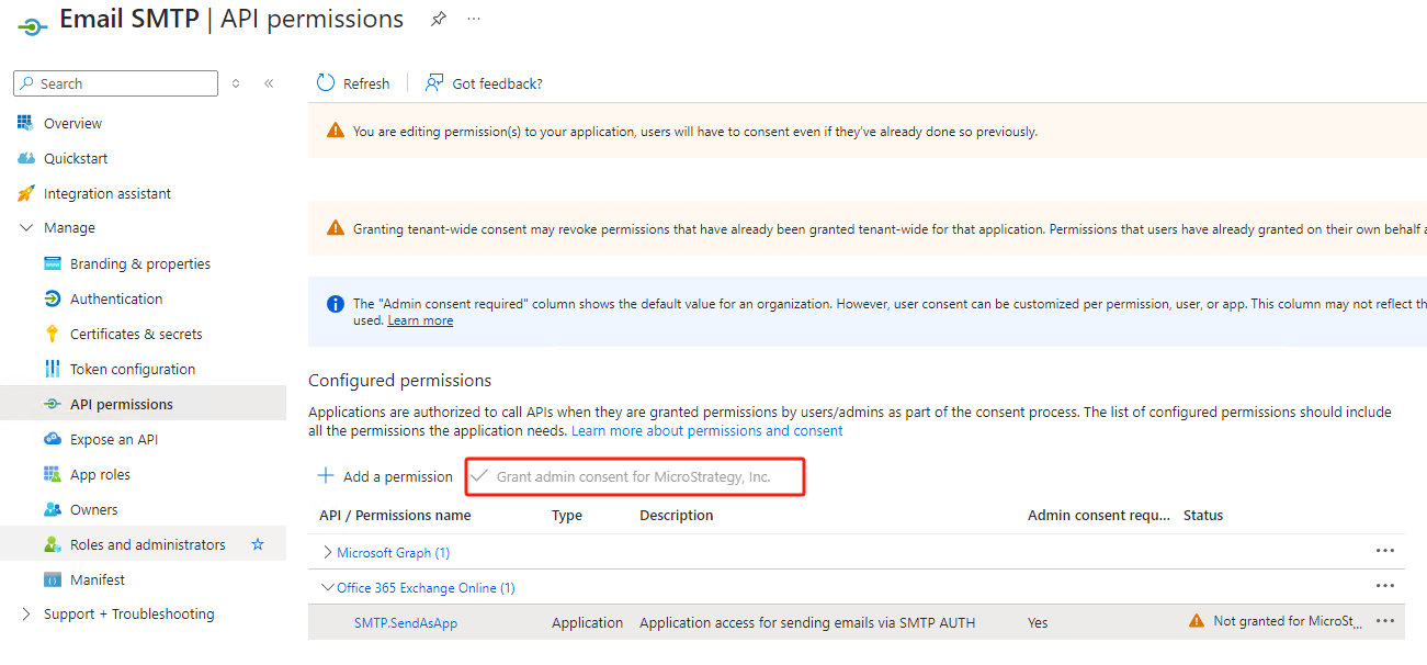 KB486942: How to configure IAM based modern authentication (OAuth 2.0) for smart hosts in Email ...